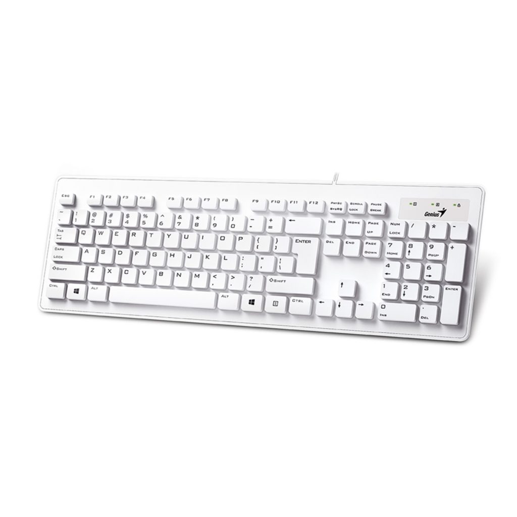 Genius SlimStar 130 USB Desktop Slim Design White Keyboard – PC Belfast ...