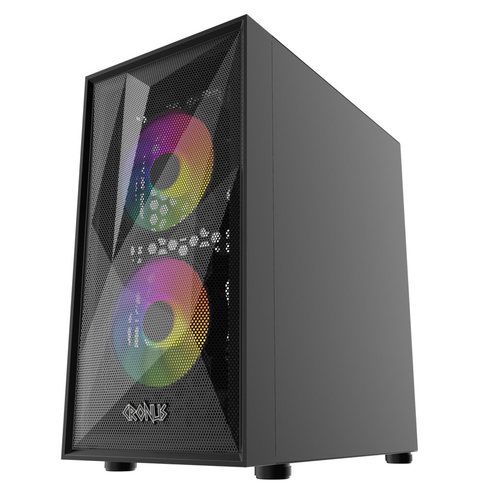 CRONUS Theia Case, Gaming, Black, Micro Tower Mesh Front Panel for ...