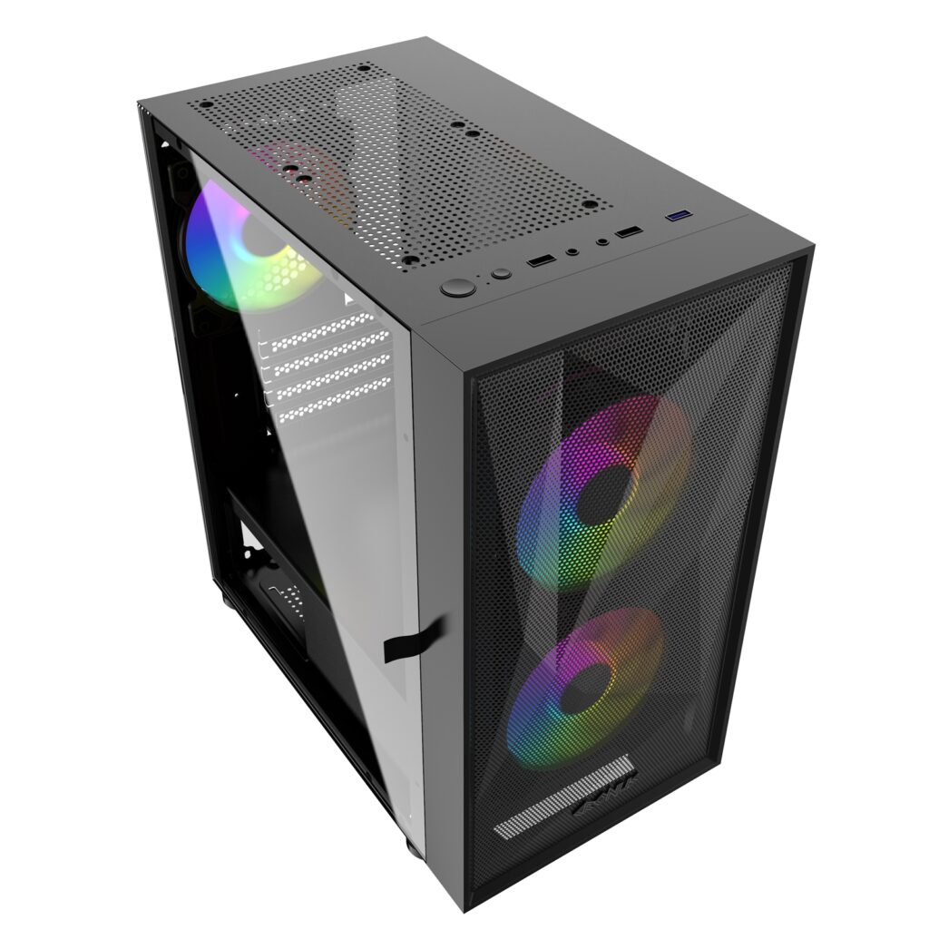 CRONUS Theia Case, Gaming, Black, Micro Tower Mesh Front Panel for ...