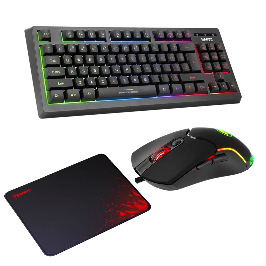 Marvo Scorpion CM310-UK 3-in-1 TKL Gaming Bundle, Keyboard, Mouse and ...