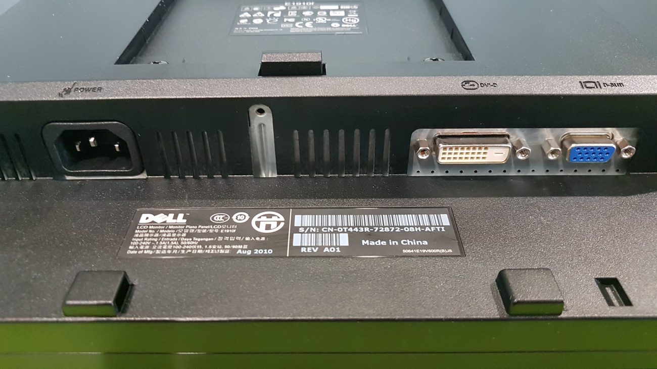 Used Monitor 19″ Dell E1910 VGA/DVI – PC Belfast Computer Shop & Services