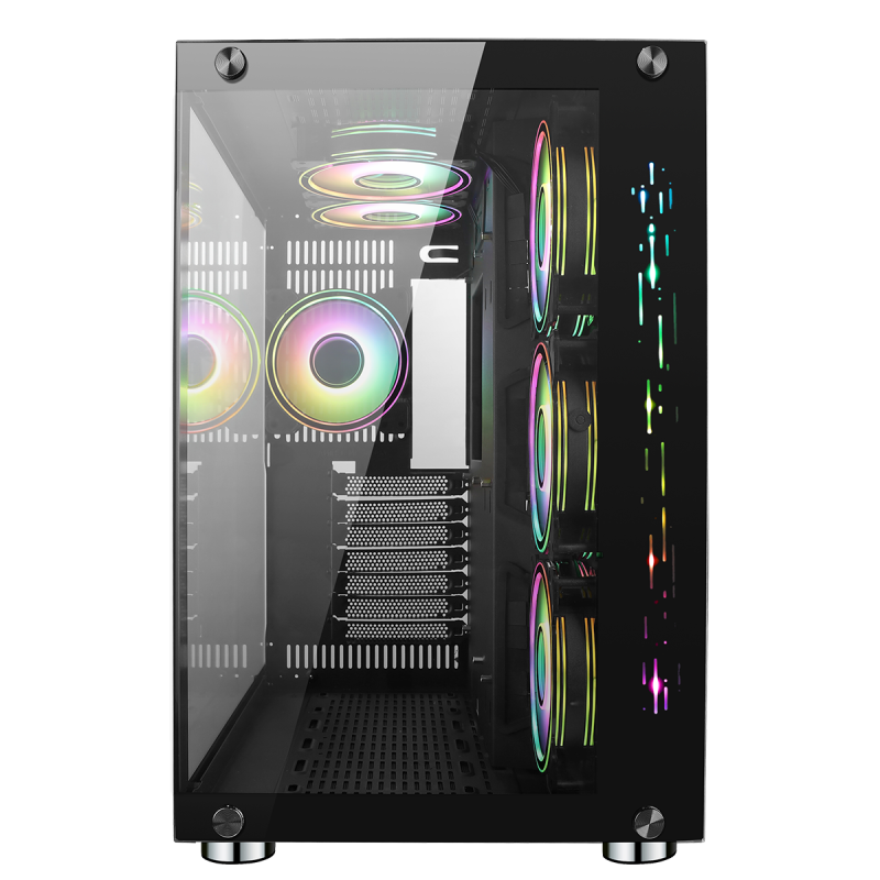 GamMax DS360 Glass Gaming Case 6 x Infinity ARGB Fans Hub – PC Belfast ...