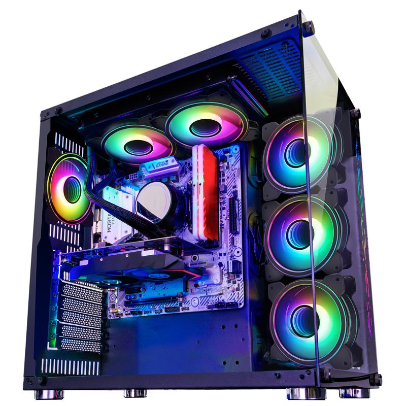 GamMax DS360 Glass Gaming Case 6 x Infinity ARGB Fans Hub – PC Belfast ...