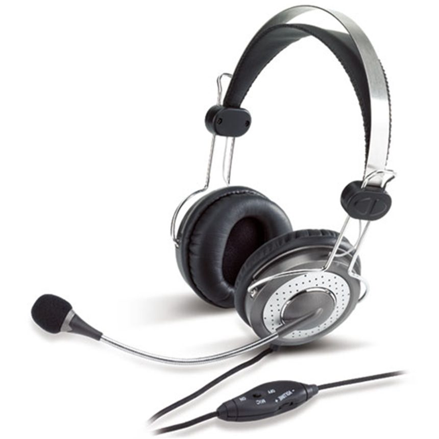 Genius HS-04SU Luxury Headset with Mic, 2x 3.5mm Connection, Plug and ...