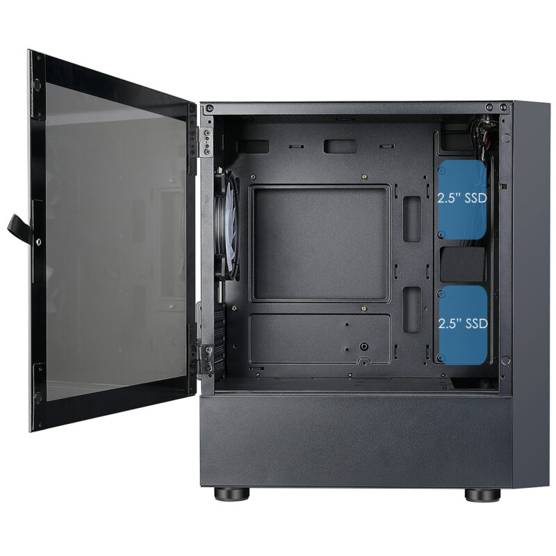 CIT Slammer Gaming Case 3 x ARGB Fans Mb Sync TG Side Panel – PC ...
